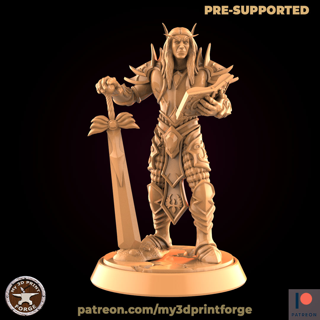 3D file Blood Elf Swordsman with a book 🩸・Design to download and 3D ...