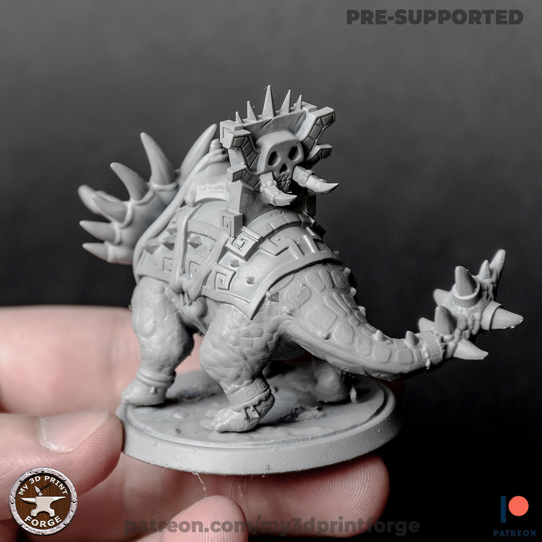 3D file Tribe Troll Leader on Dinosaur・3D print design to download・Cults