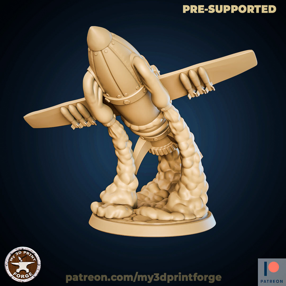 Archivo 3D Gnome Rocket Plane Pilot・Objeto imprimible en 3D para ...