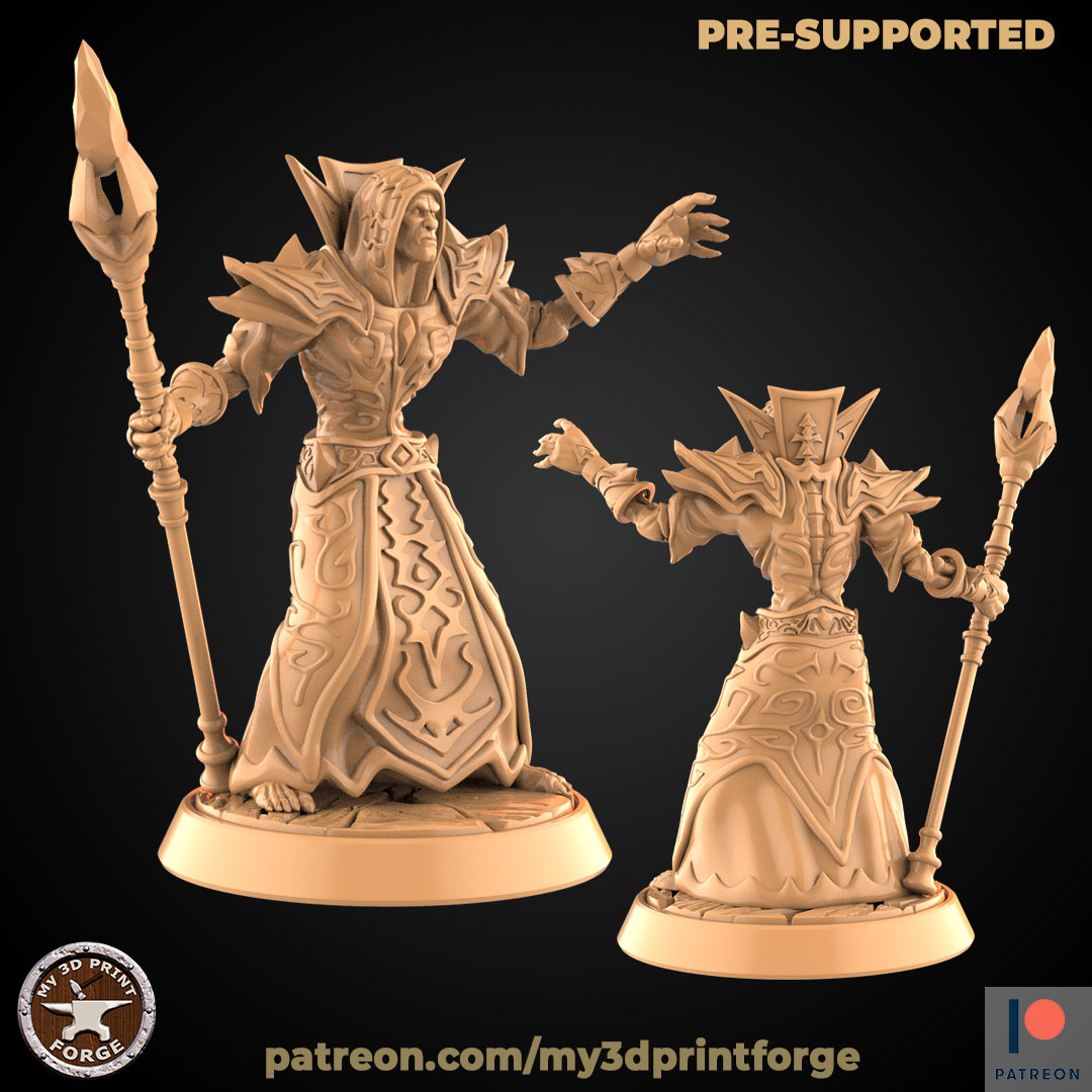 3D file Undead Mages 3 models・3D printer design to download・Cults