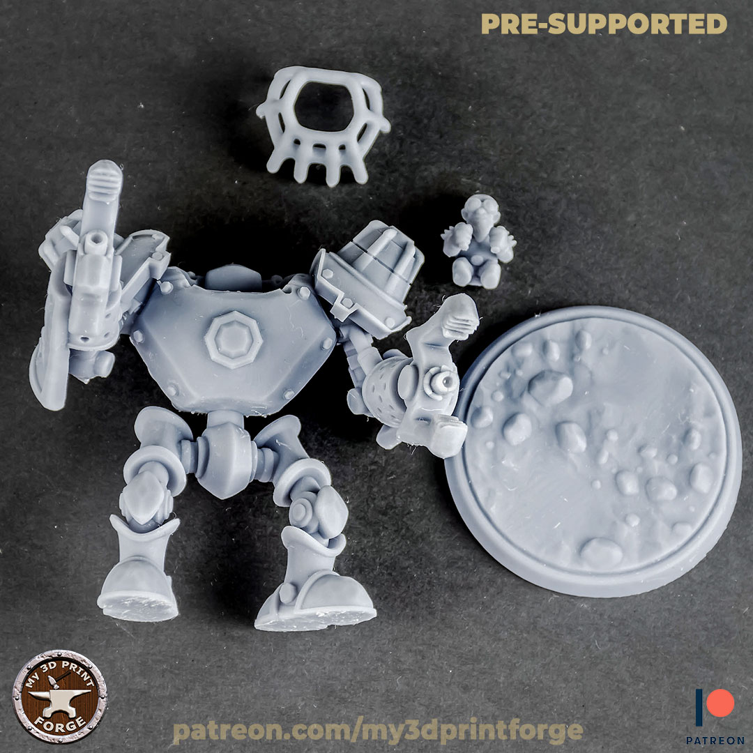 3D file Gnome ROBOT MECH 32mm scale 🤖・3D printing template to download ...