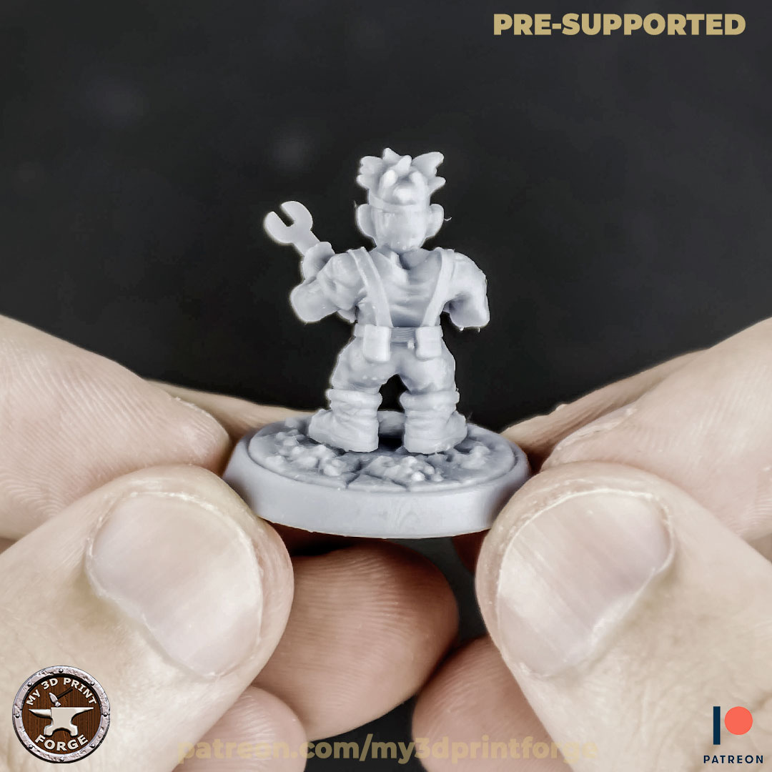 3D file Gnome Mechanic 🧑‍🔧・Template to download and 3D print・Cults