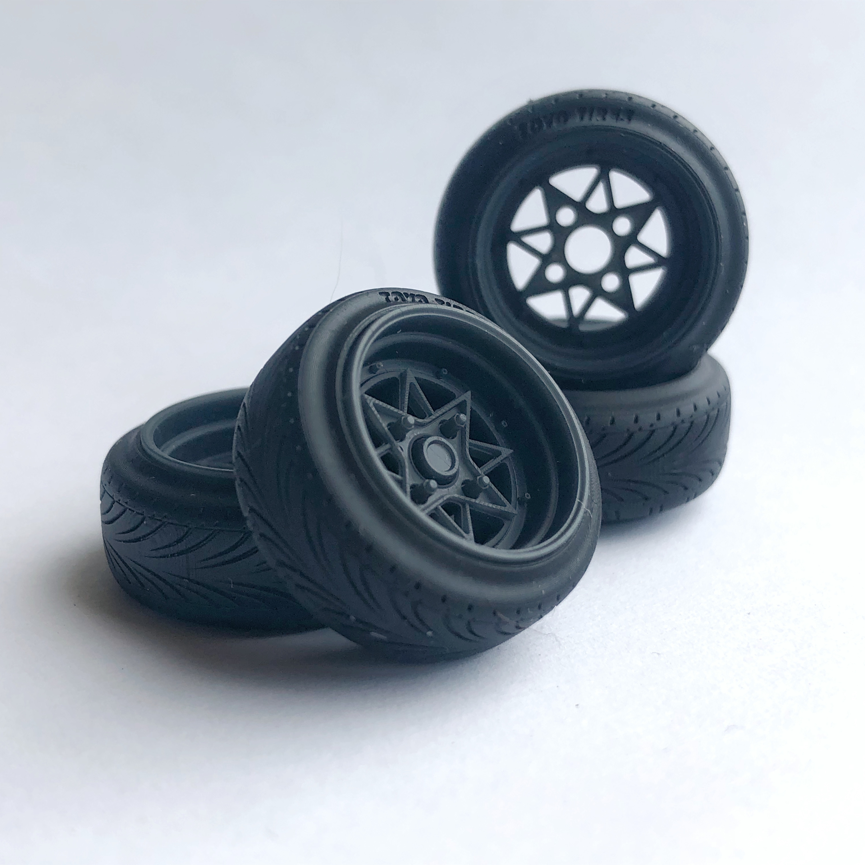 3D printed SSR Starshark 14" inch 2 pcs Rims for diecast and RC scale ...