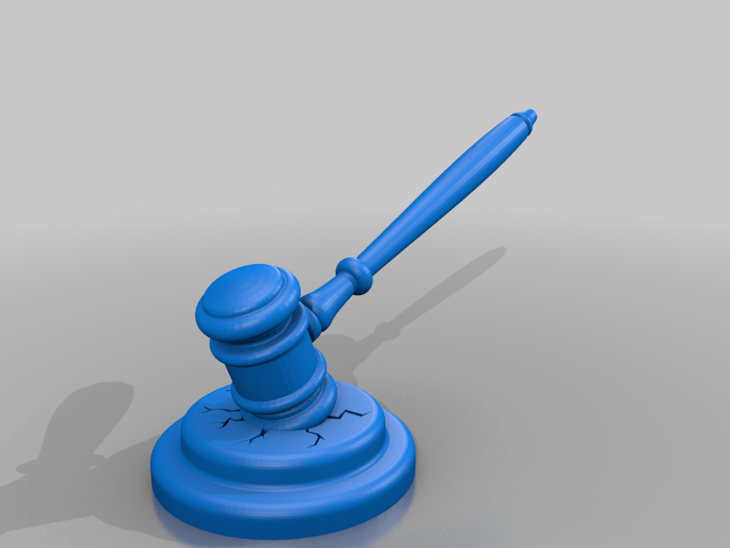 Free STL file Judges gavel and pad REMIXED 🧑‍⚖️・3D print object to ...