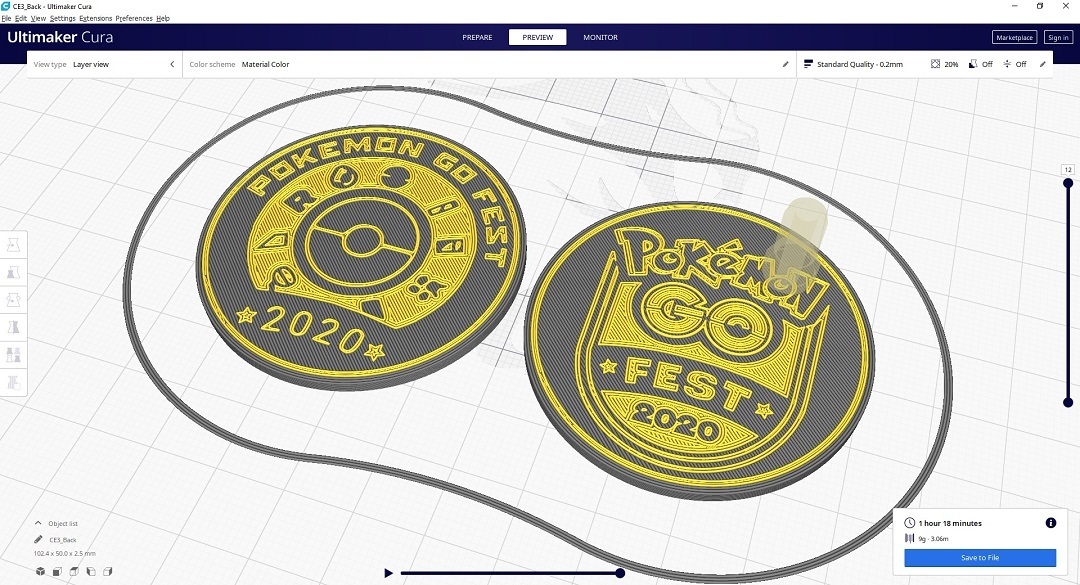 Fichier STL gratuit Pokemon Go FEST 2020 - Pièce 🐉・Objet imprimable en ...