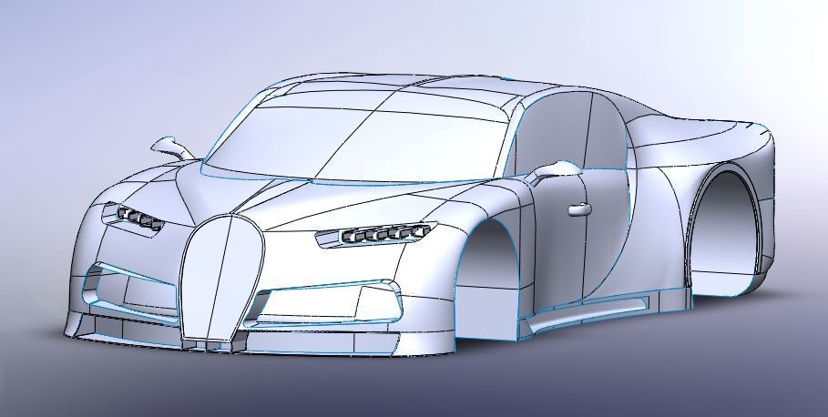 Free STL file Bugatti Chiron・3D printer model to download・Cults