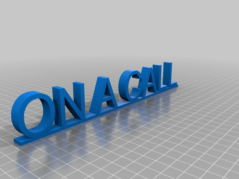 Free STL file On A Call desk sign・3D printing design to download・Cults