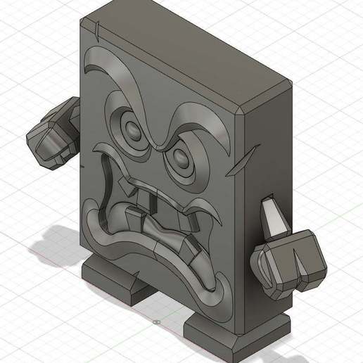 Download free STL file Whomp from Mario (complex version) • 3D printer ...
