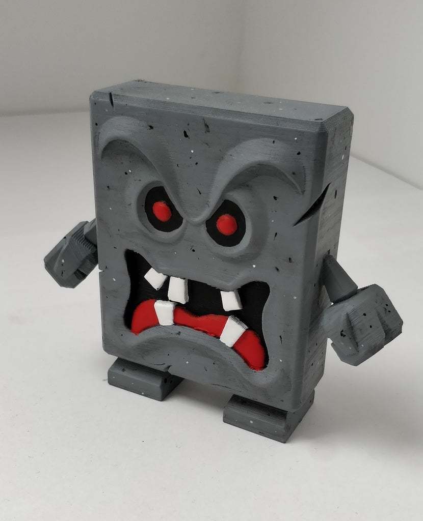 STL file Whomp from Mario (complex version) 👾・Template to download and ...