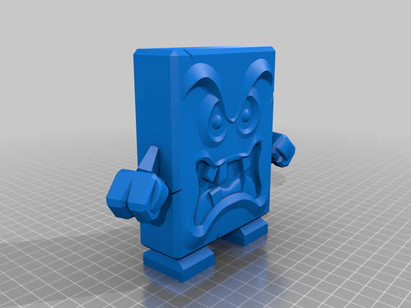 Fichier STL Whomp de Mario (version simple) 🎨・Plan pour imprimante 3D à ...