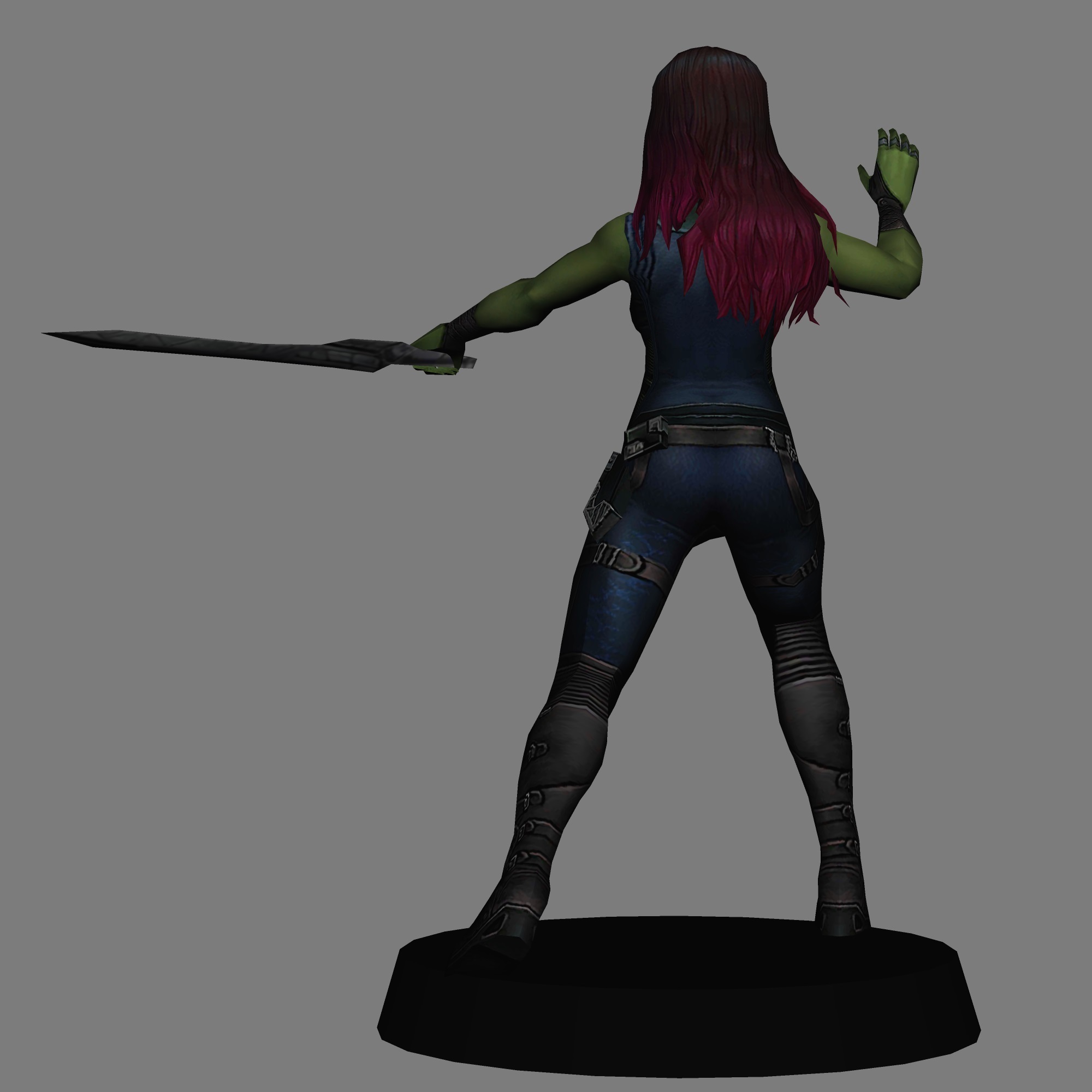 STL file Gamora - Guardians of the Galaxy low poly 3d print・3D printing ...