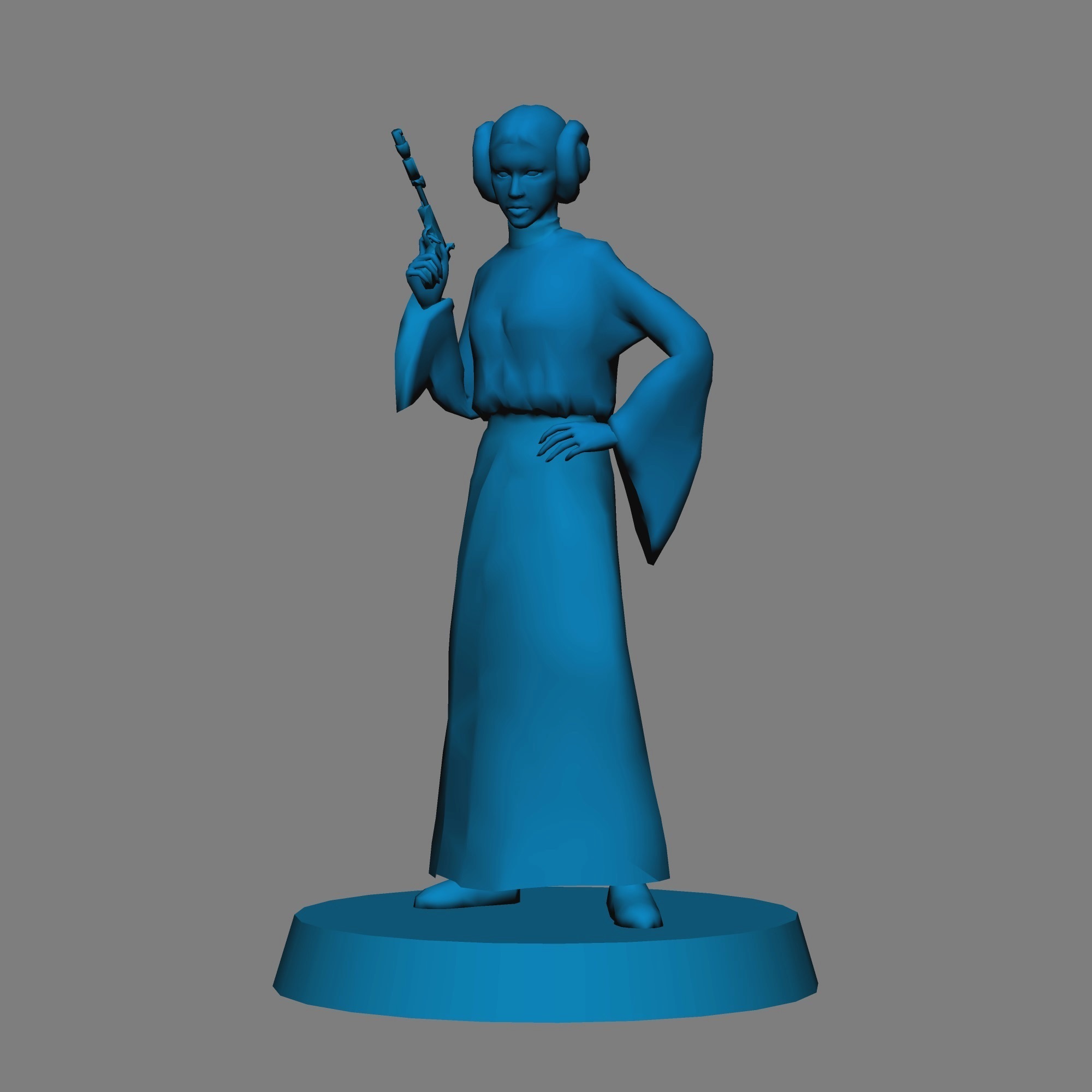 STL file Princess Leia Organa - Starwars LOW POLY 3D PRINT・3D print ...