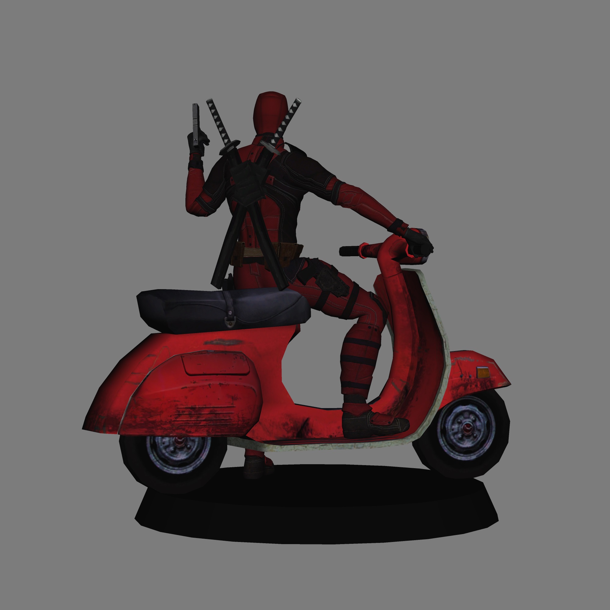 STL file Deadpool - Deadpool Movie low poly 3d print・Model to download ...