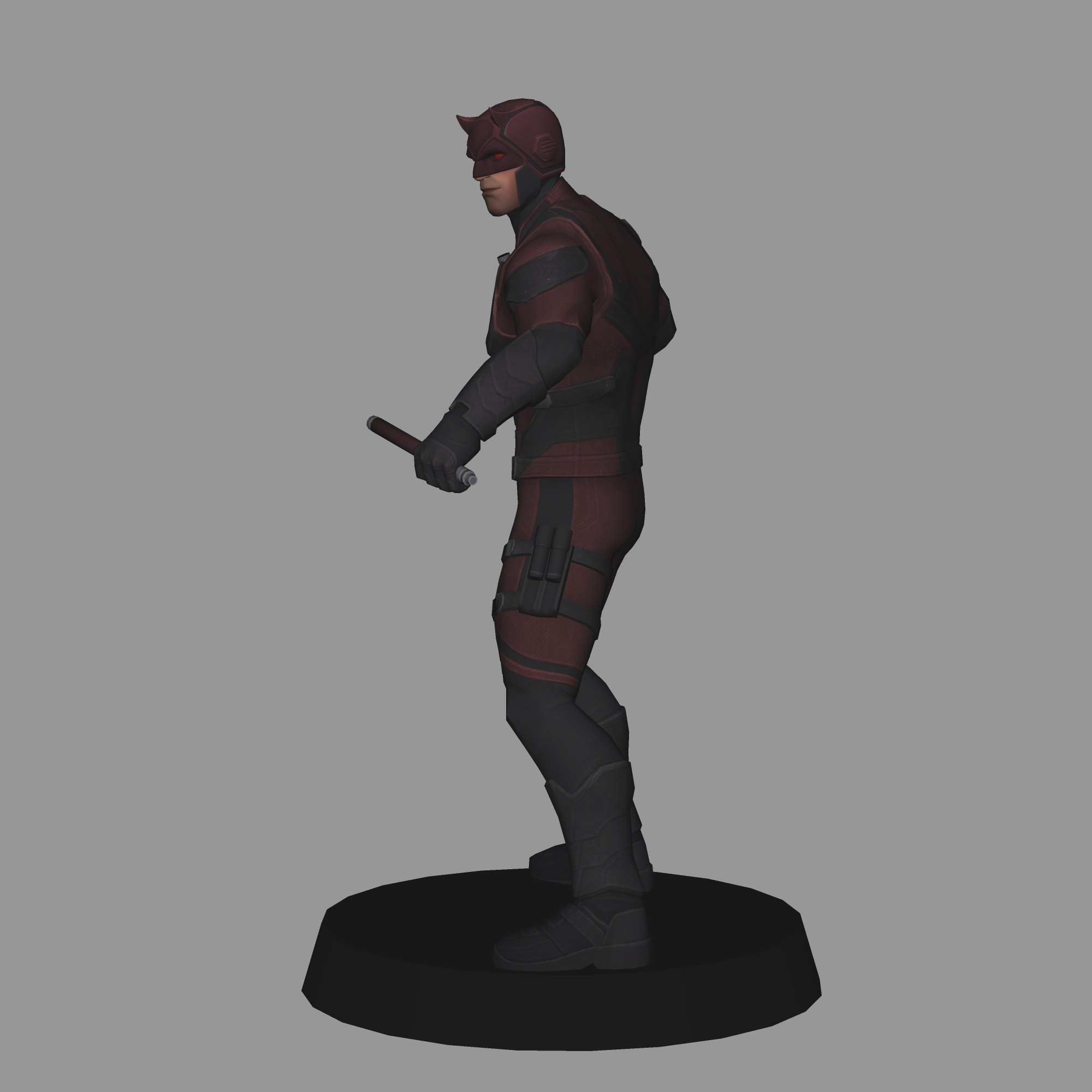 STL file Daredevil - Netflix low poly 3d print・3D printer design to ...