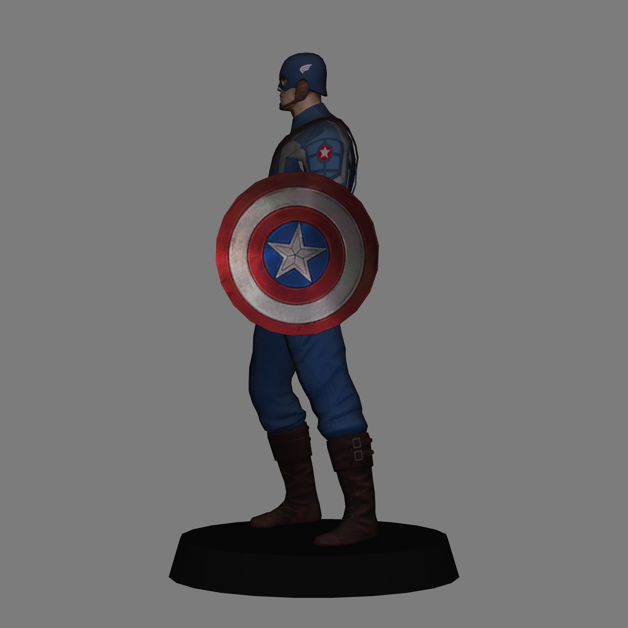 STL file Captain America - The First Avengers low poly 3d print・Design ...
