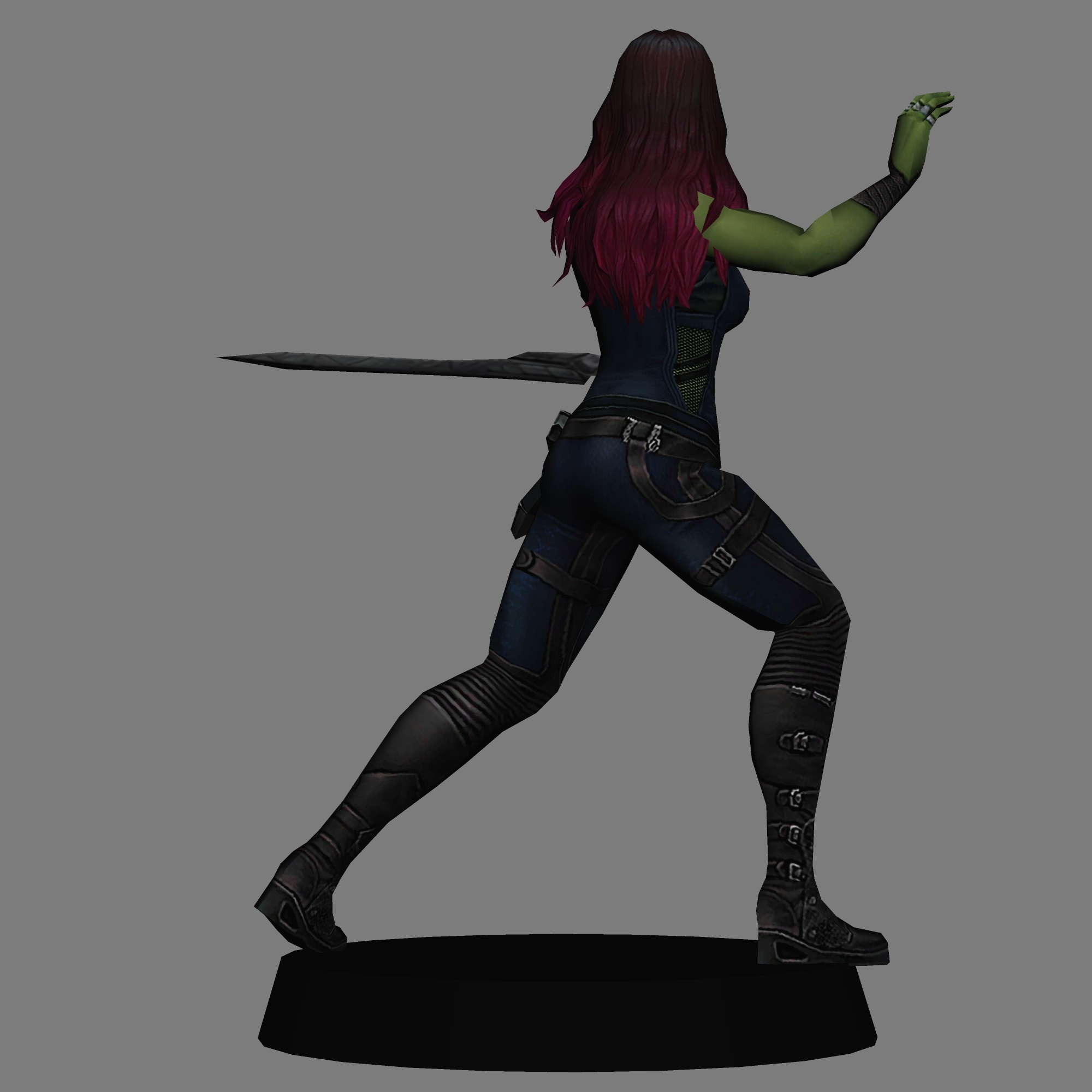 STL file Gamora - Guardians of the Galaxy low poly 3d print・3D printing ...