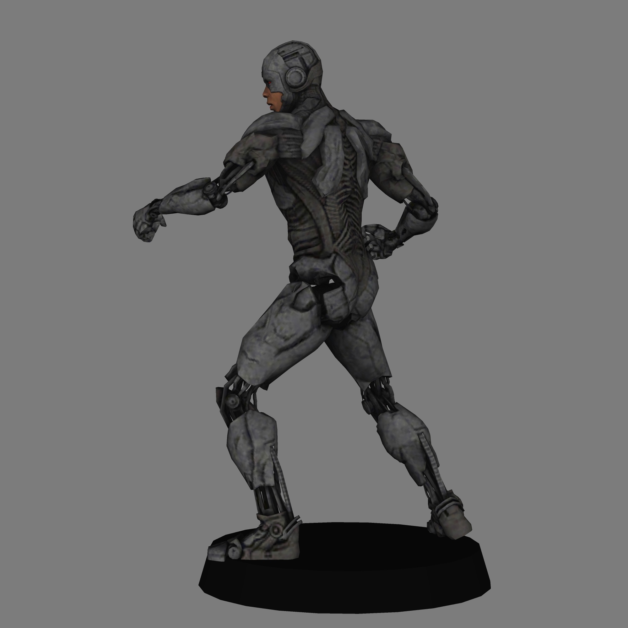 STL file Cyborg - Justice League low poly 3d print 🦸・3D printer model ...