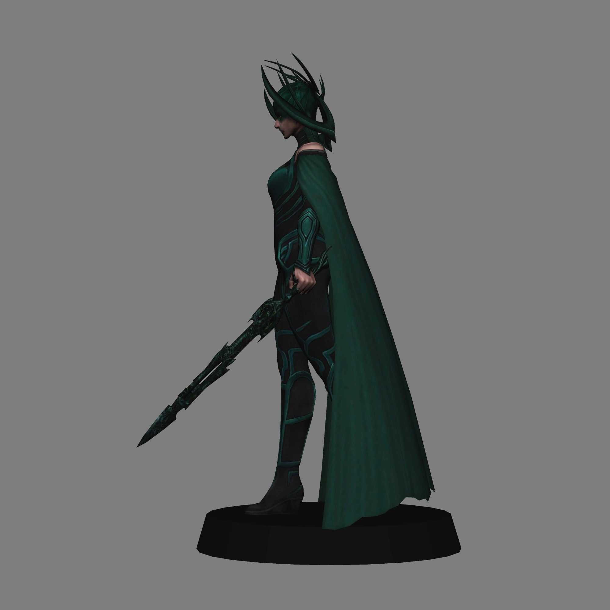 STL file Hela - Thor Ragnarok low poly 3d print 🎲・3D printable design ...
