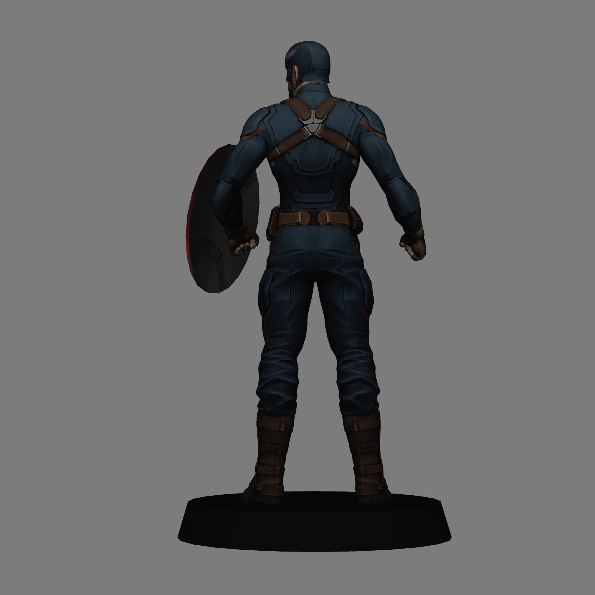 Archivo STL Captain America - Captain America Civil War LOW POLYGONS ...