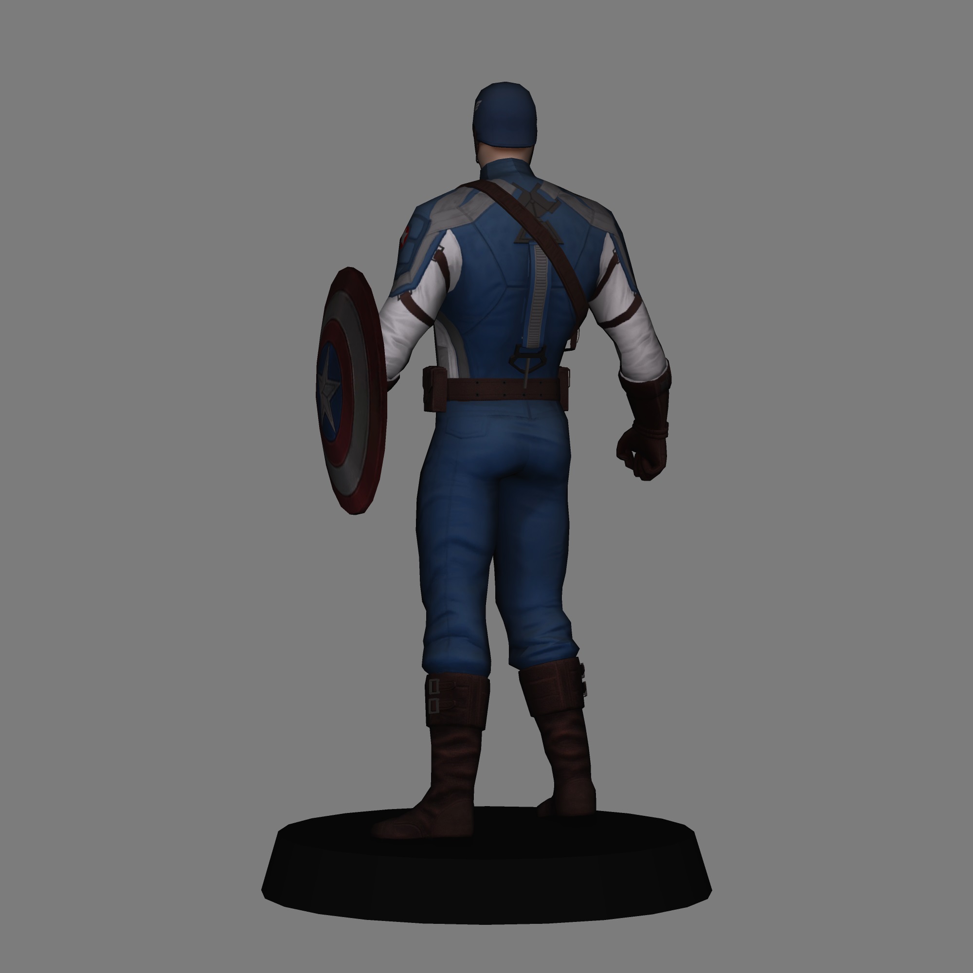 STL file Captain America - The First Avengers low poly 3d print・Design ...