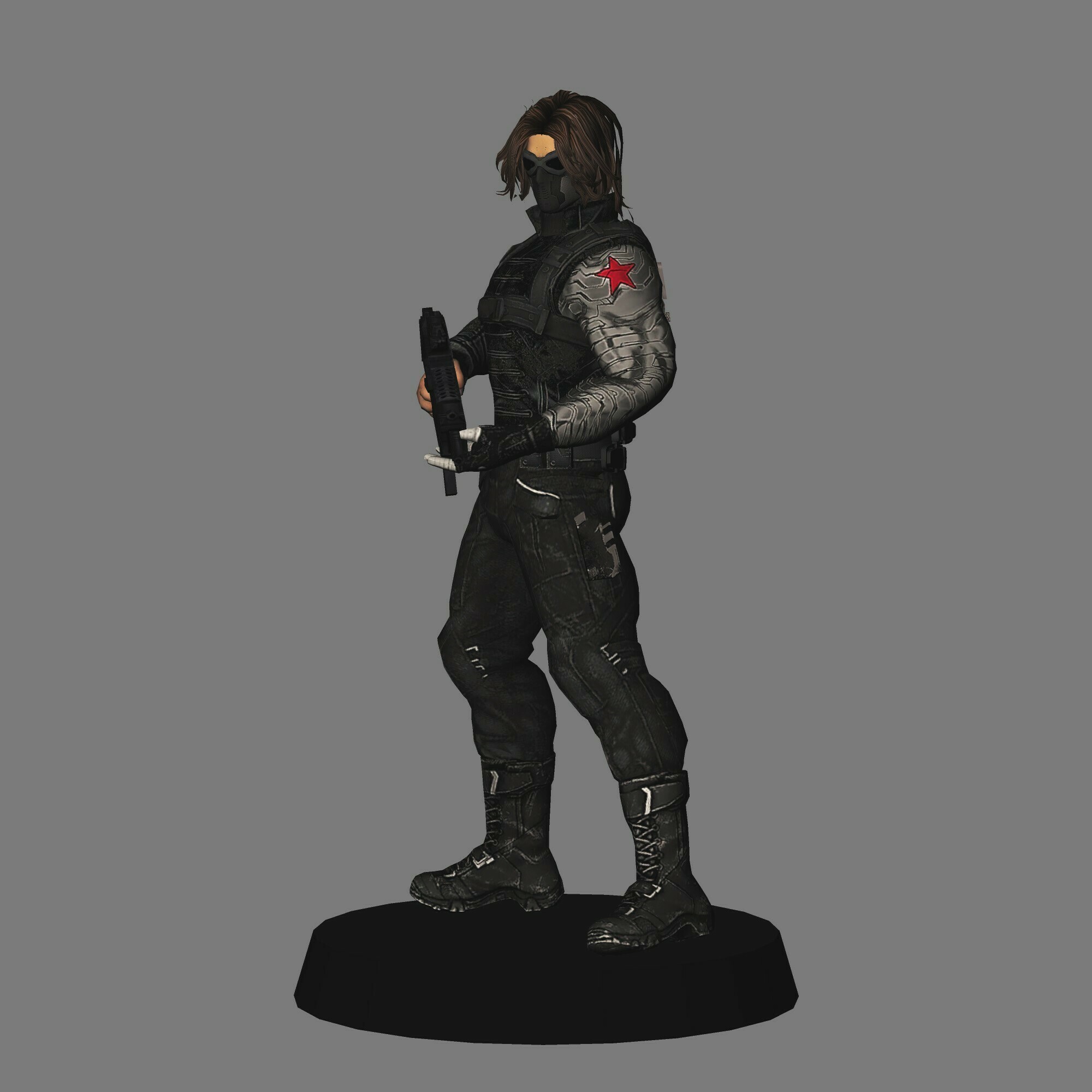STL file Winter Soldier Mask low poly 3d print・Design to download and ...