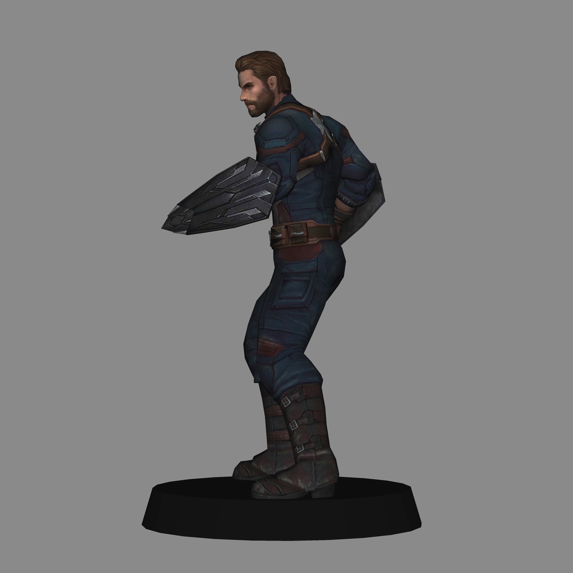 STL file Captain America - Avengers Infinity War low poly 3d print ...