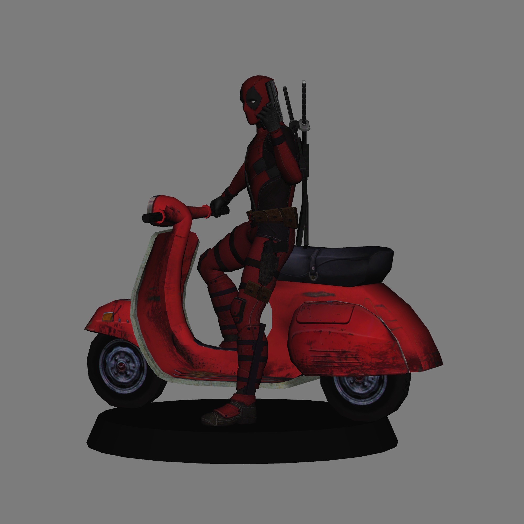 STL file Deadpool - Deadpool Movie low poly 3d print・Model to download ...