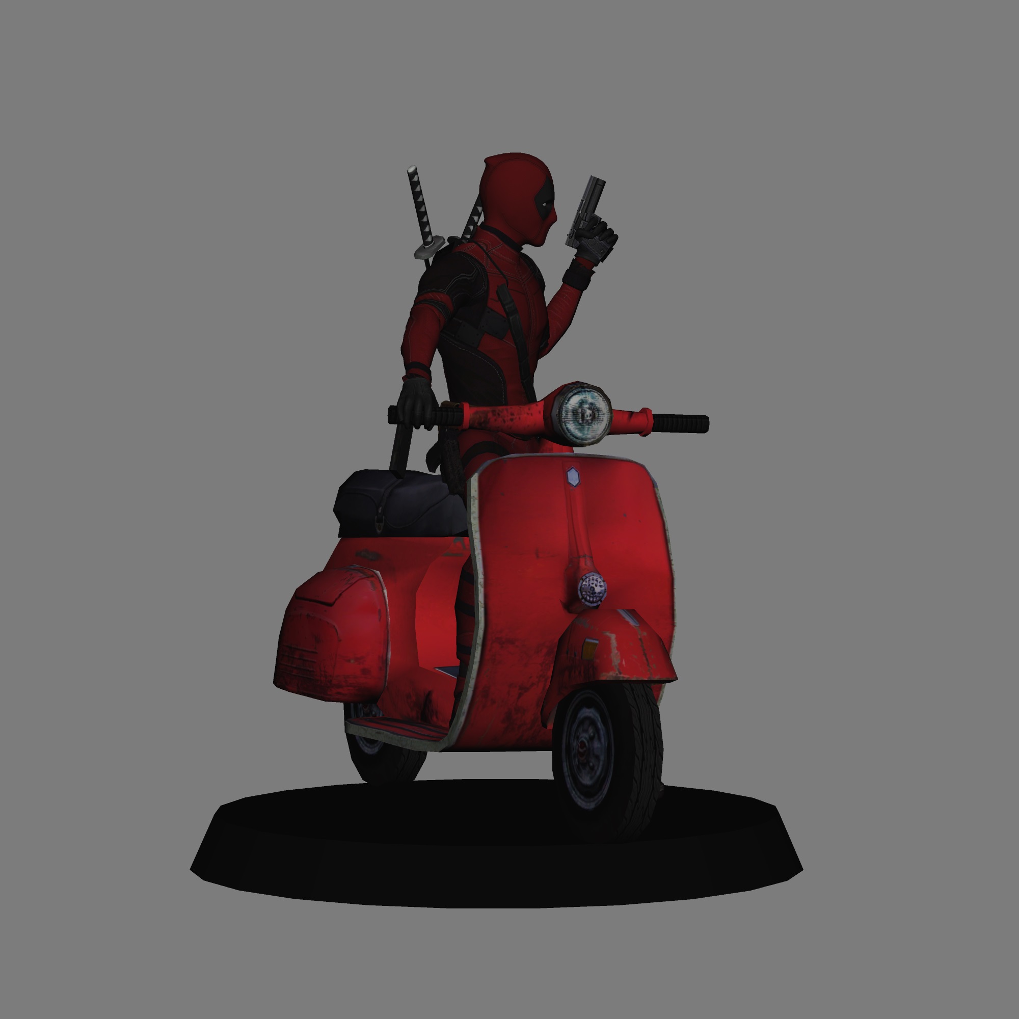 STL file Deadpool - Deadpool Movie low poly 3d print・Model to download ...