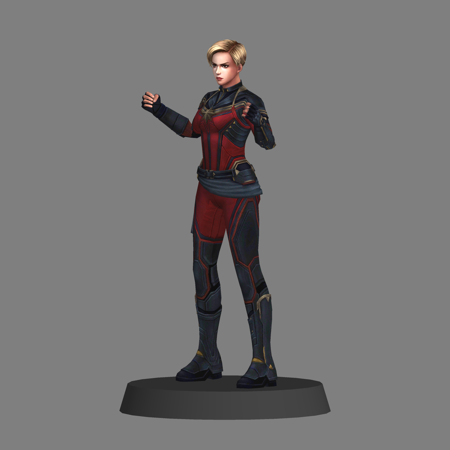 STL file Captain Marvel - Avengers Endgame low poly 3d print・3D ...