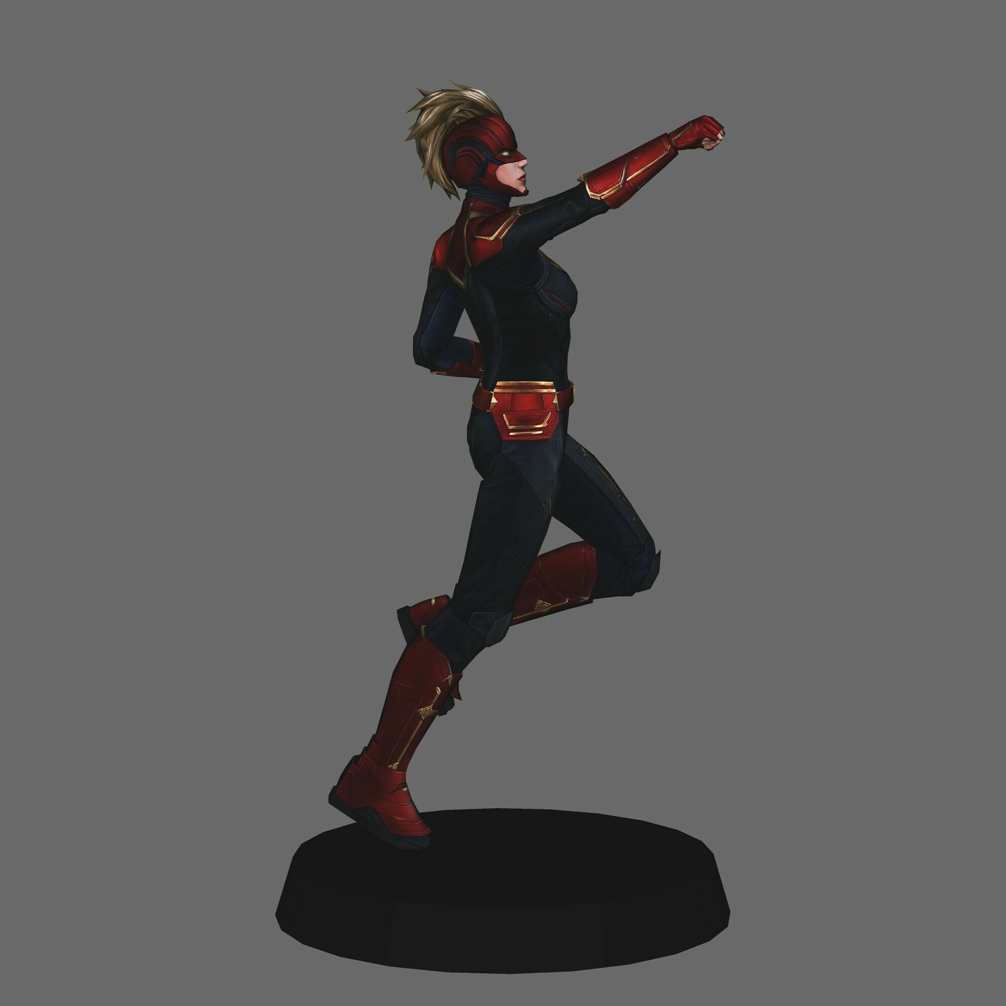 Archivo STL Captain Marvel - Captain Marvel Movie low poly 3d print ...