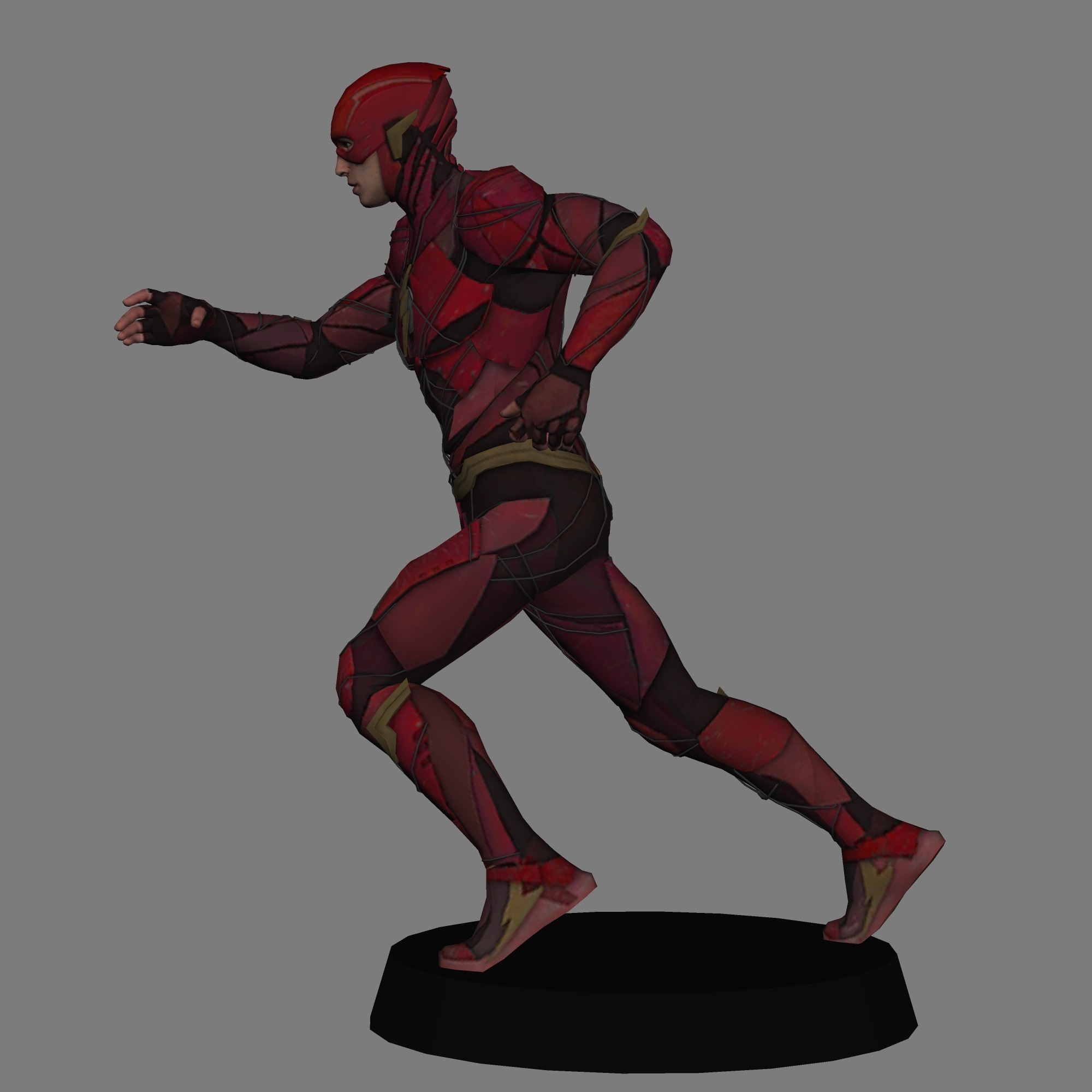 STL file Flash - Justice League low poly 3d print・3D printer model to ...