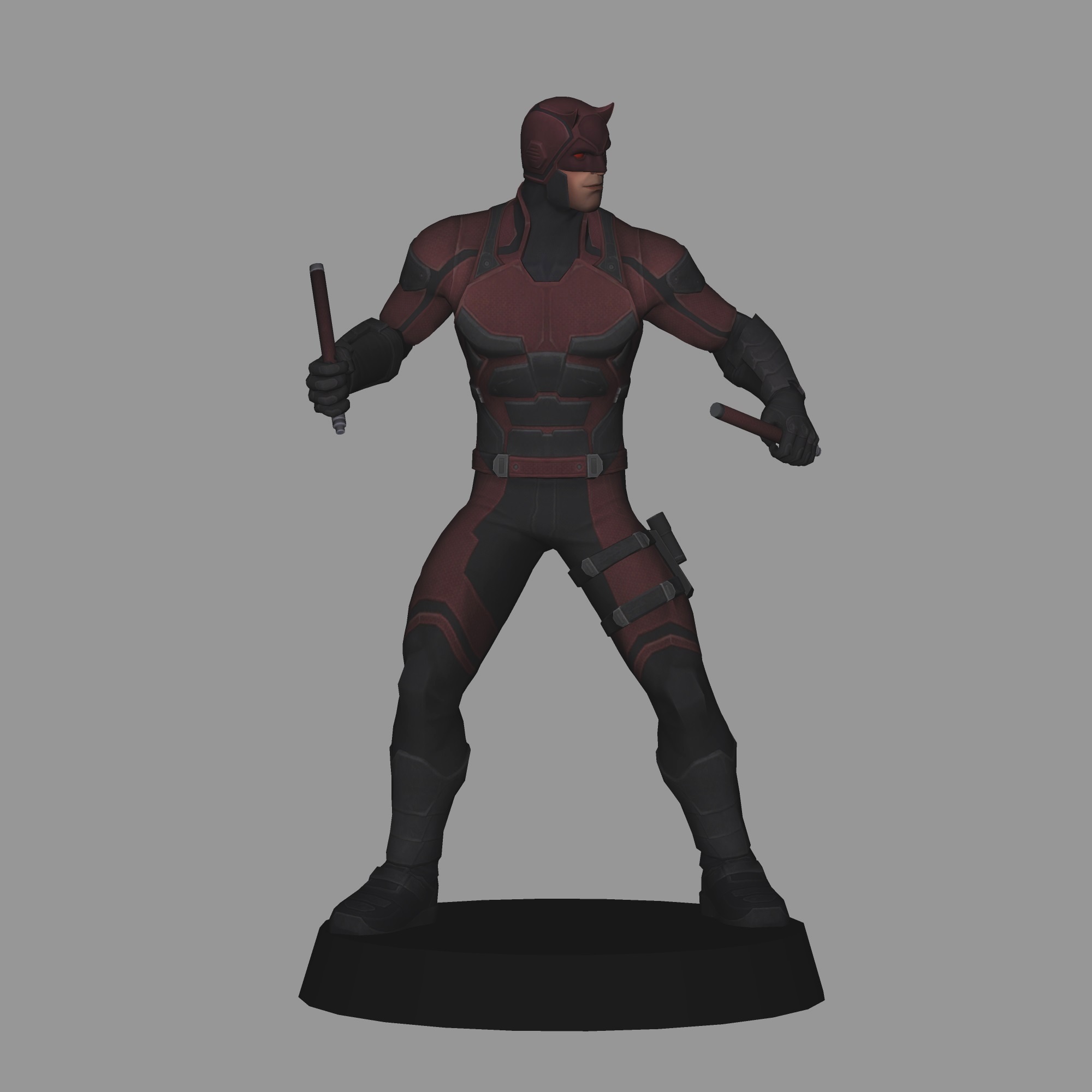 STL file Daredevil - Netflix low poly 3d print・3D printer design to ...