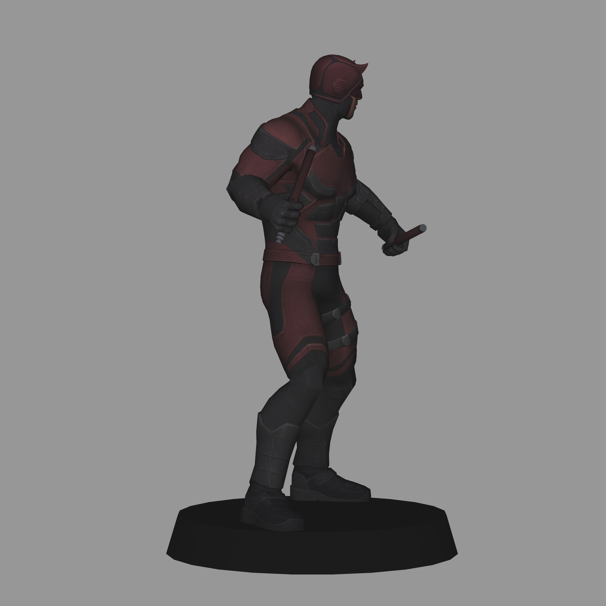 STL file Daredevil - Netflix low poly 3d print・3D printer design to ...
