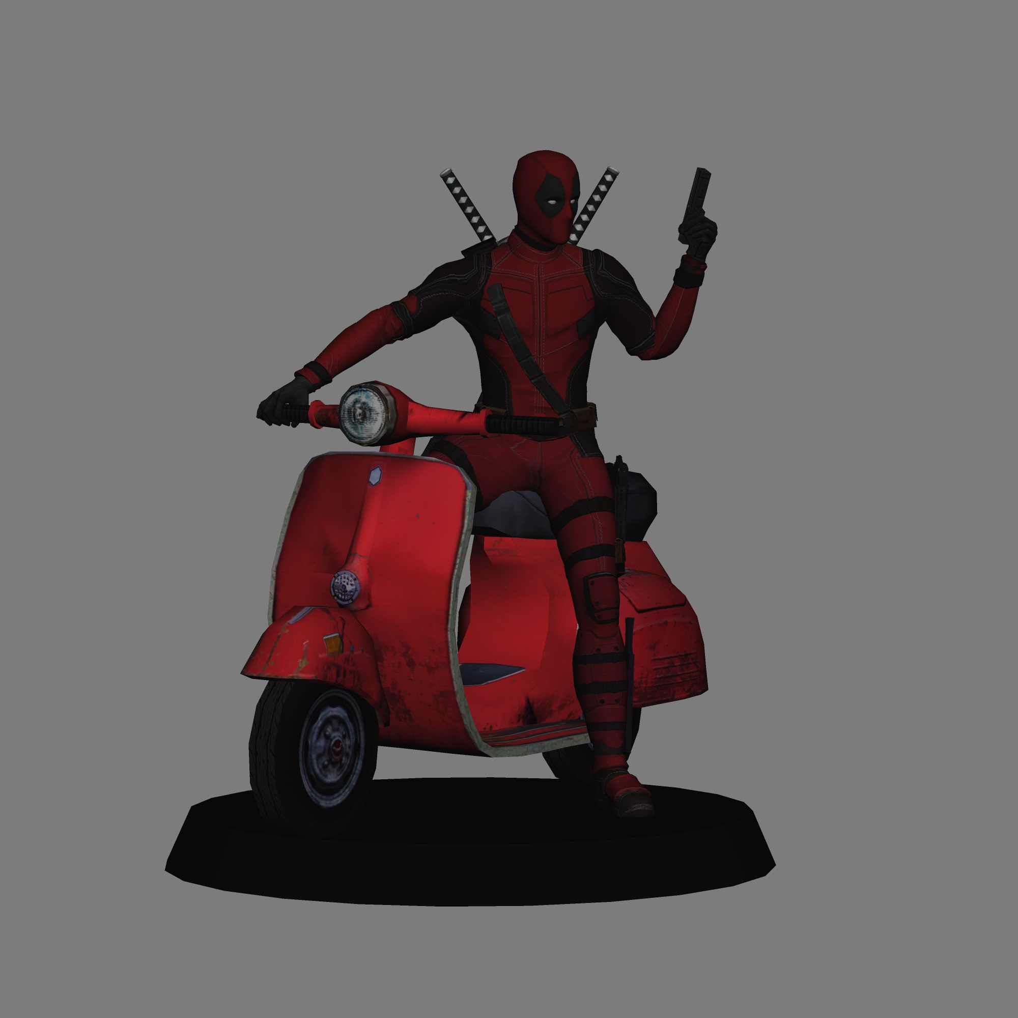 STL file Deadpool - Deadpool Movie low poly 3d print・Model to download ...