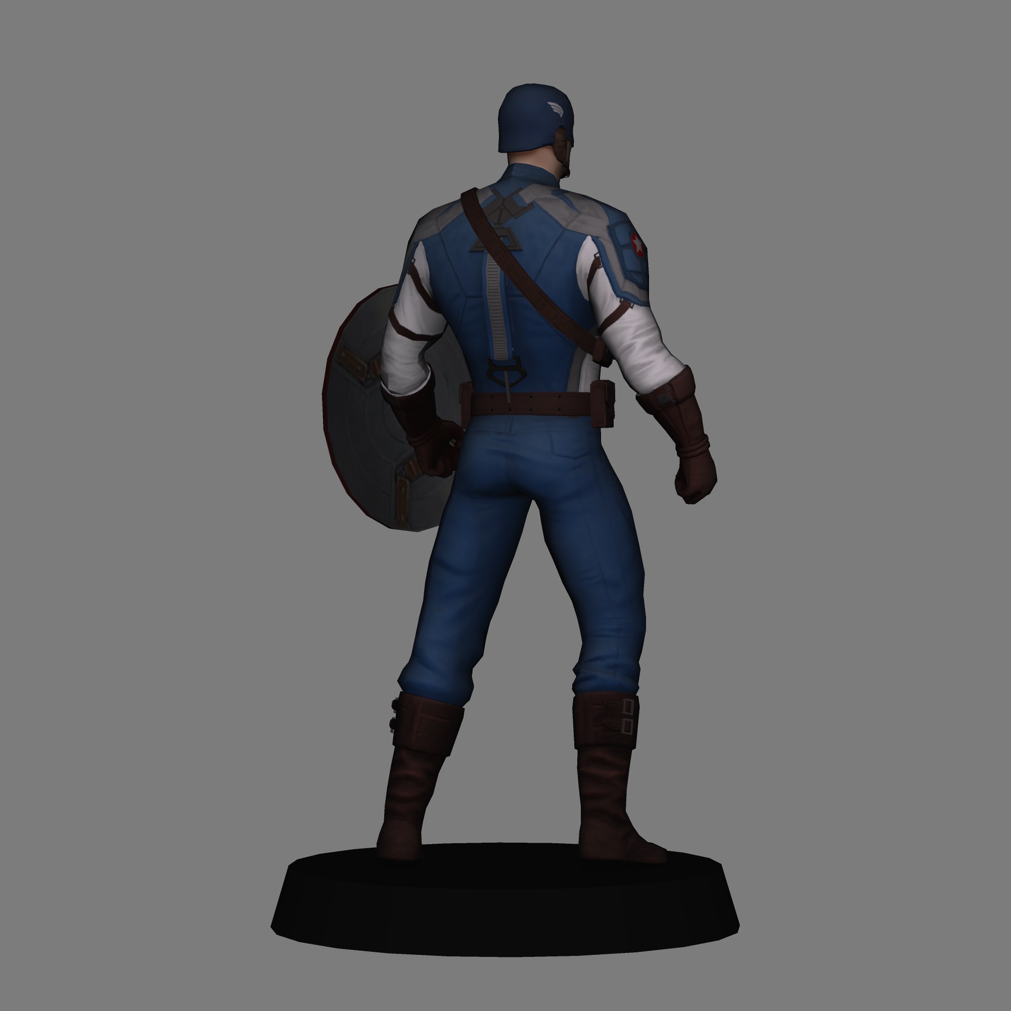 STL file Captain America - The First Avengers low poly 3d print・Design ...