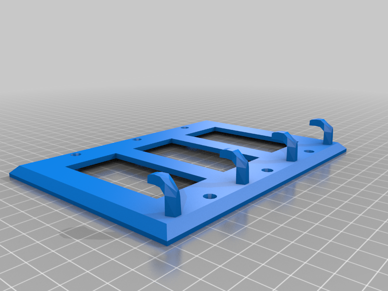 Free 3D file 3-gang Decora wall plate with 4 key hooks・3D print design ...