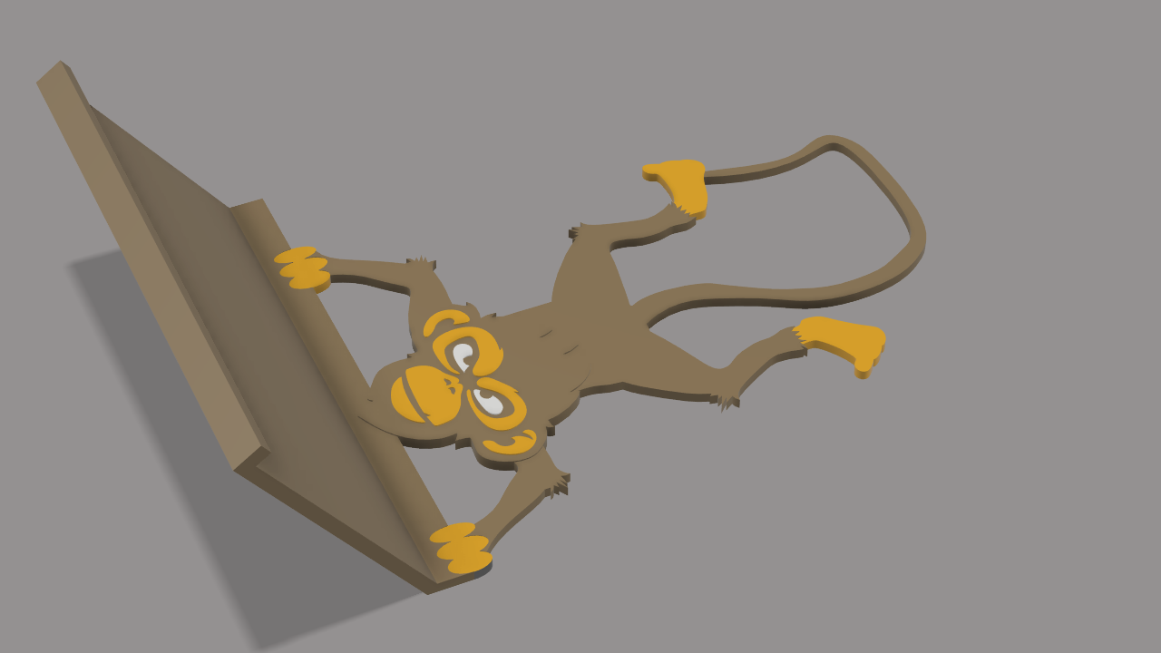 Free STL file Monkey charging phone holder 🐒・3D printable model to ...