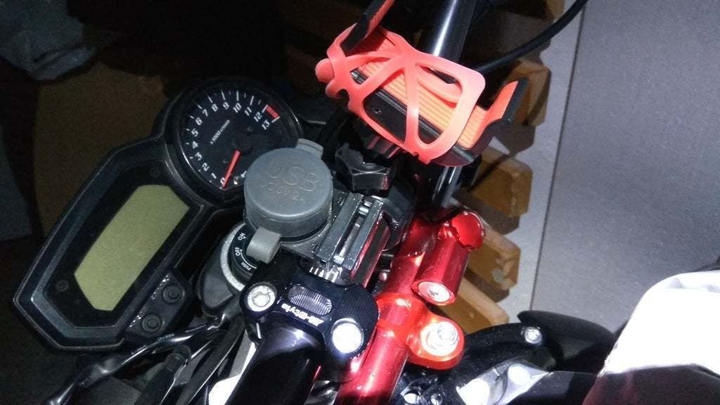 Free STL file Custom motorcycle USB mount, 28mm handlebars 🏍️・3D ...