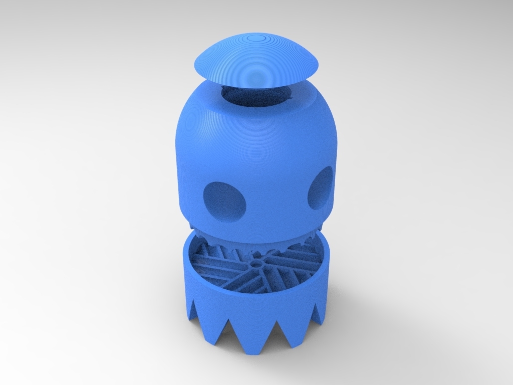 Fichier 3D Le fantôme de Pac-man Grinder・Design pour imprimante 3D à ...