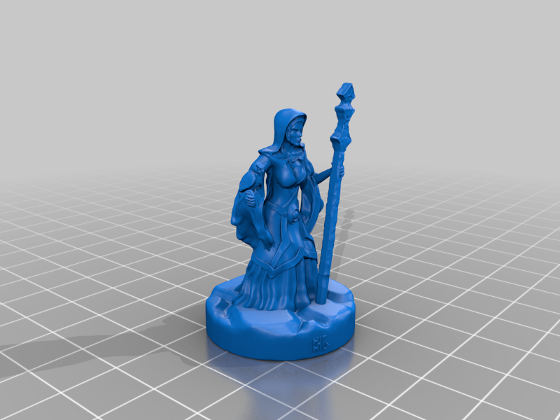 Free STL file Mage with Owl - 8 Staff Options - Support Free 28mm Mini ...