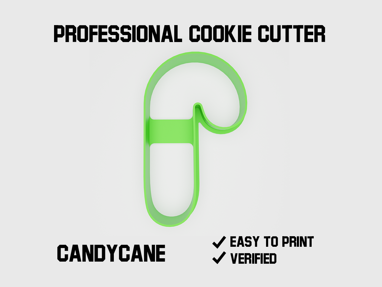 STL file Candycane Cookie cutter・3D printer model to download・Cults