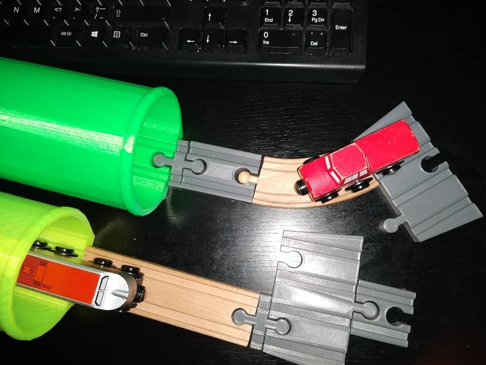 STL file WOOD TRAIN TRACK - connector・Model to download and 3D print・Cults