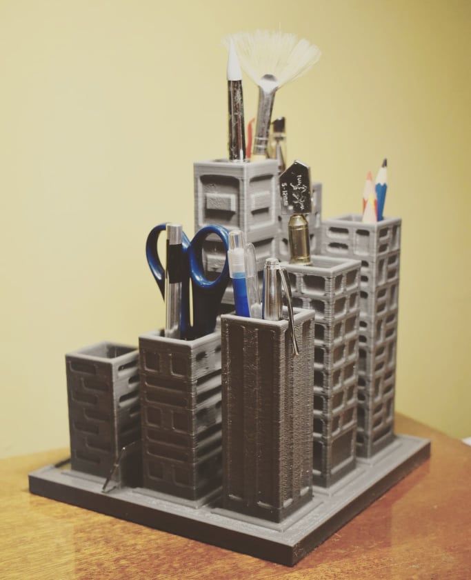 Fichier STL Organisateur de bureau Metropolis 🖍️・Plan pour impression ...