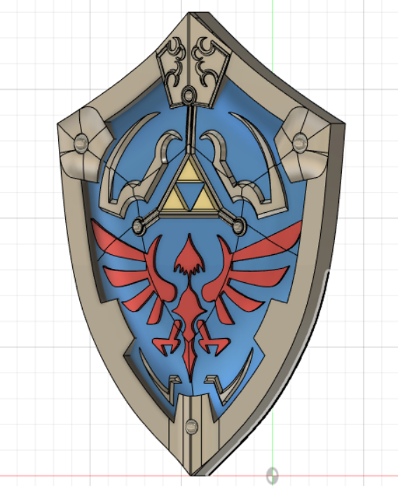 3D-Datei Hyrule-Schild 🔗・3D-druckbares Design zum Herunterladen・Cults