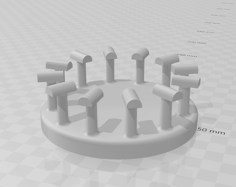 STL file Stand, nail display stand, Nails for 12 units.・Model to ...