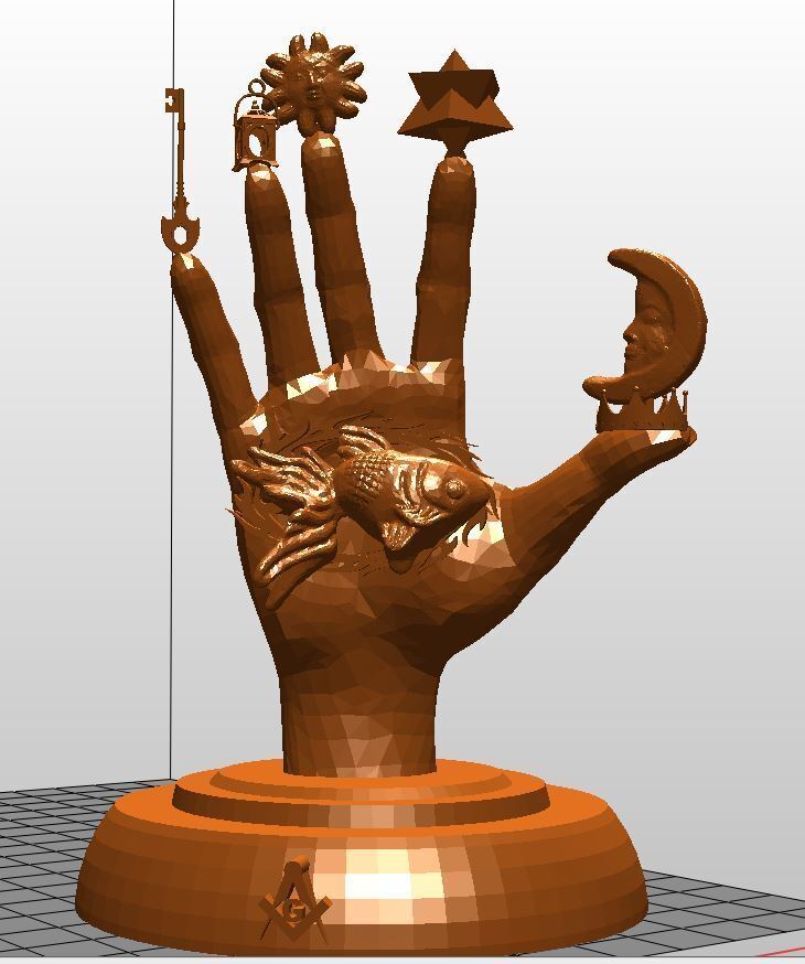 Free STL file The Hand of the Master Mason・Object to download and to 3D ...