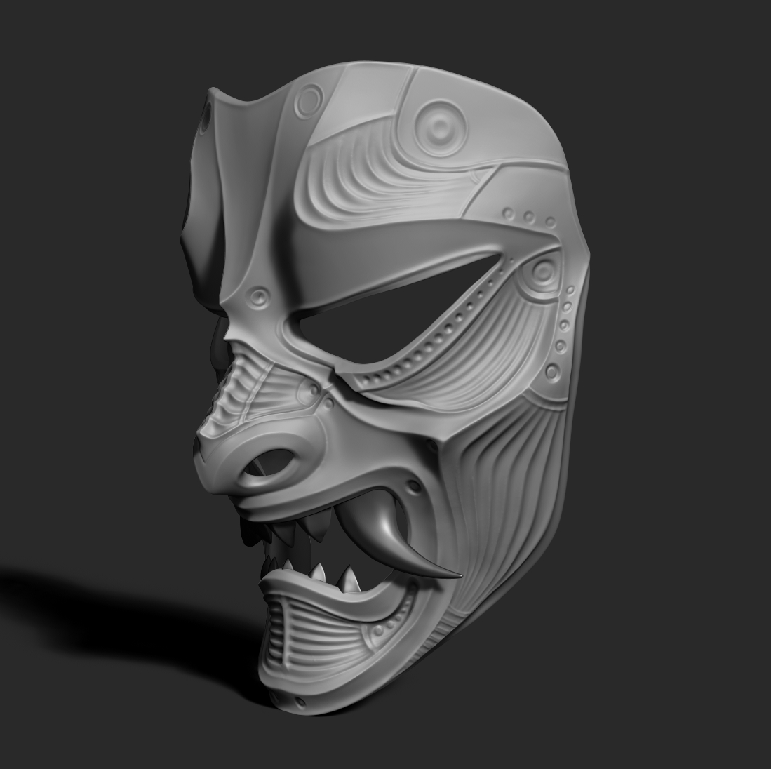 STL file Samurai mask V・3D print model to download・Cults