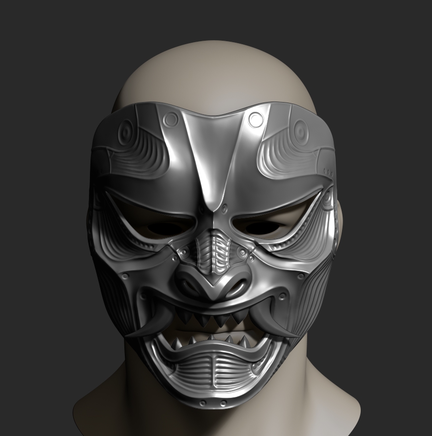 STL file Samurai mask V・3D print model to download・Cults