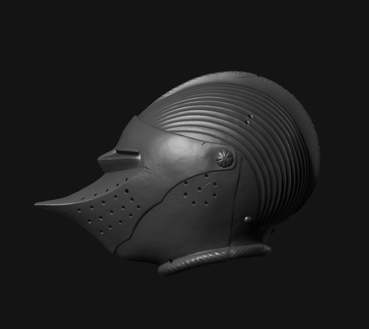 STL file Medieval Helmet V -・Design to download and 3D print・Cults