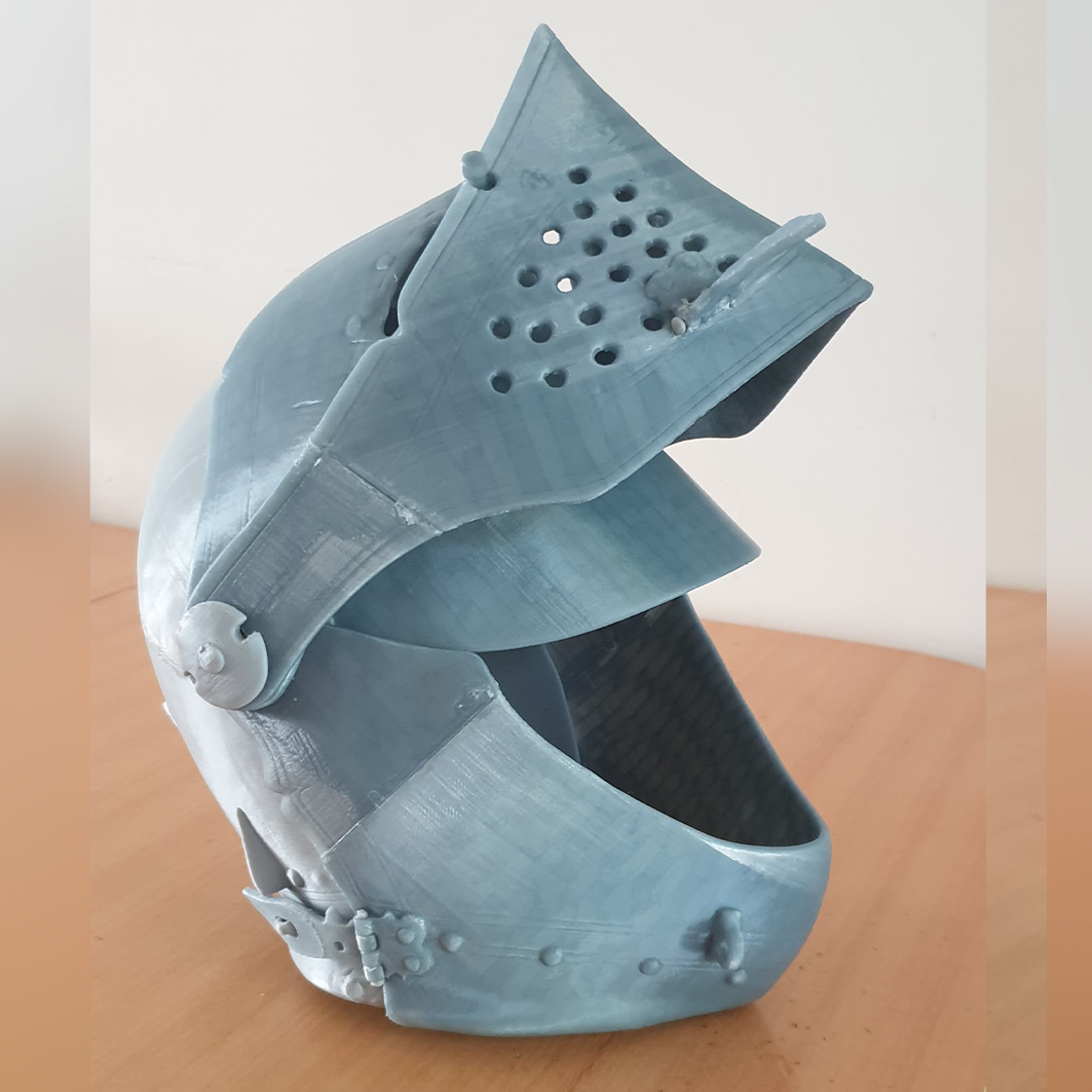 3D printed Jousting Helmet II (functional) • made with Flashforge ...